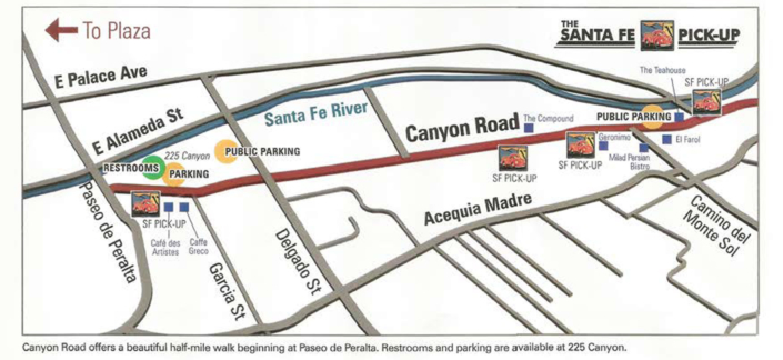 Map/Info – Canyon Road Santa Fe
