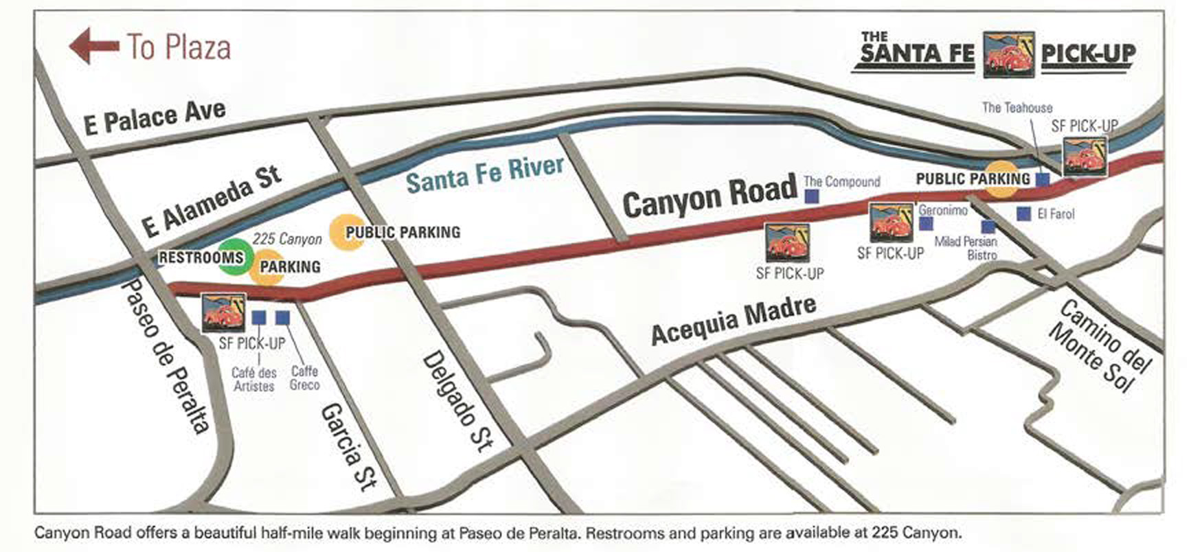 Map/Info – Canyon Road Santa Fe